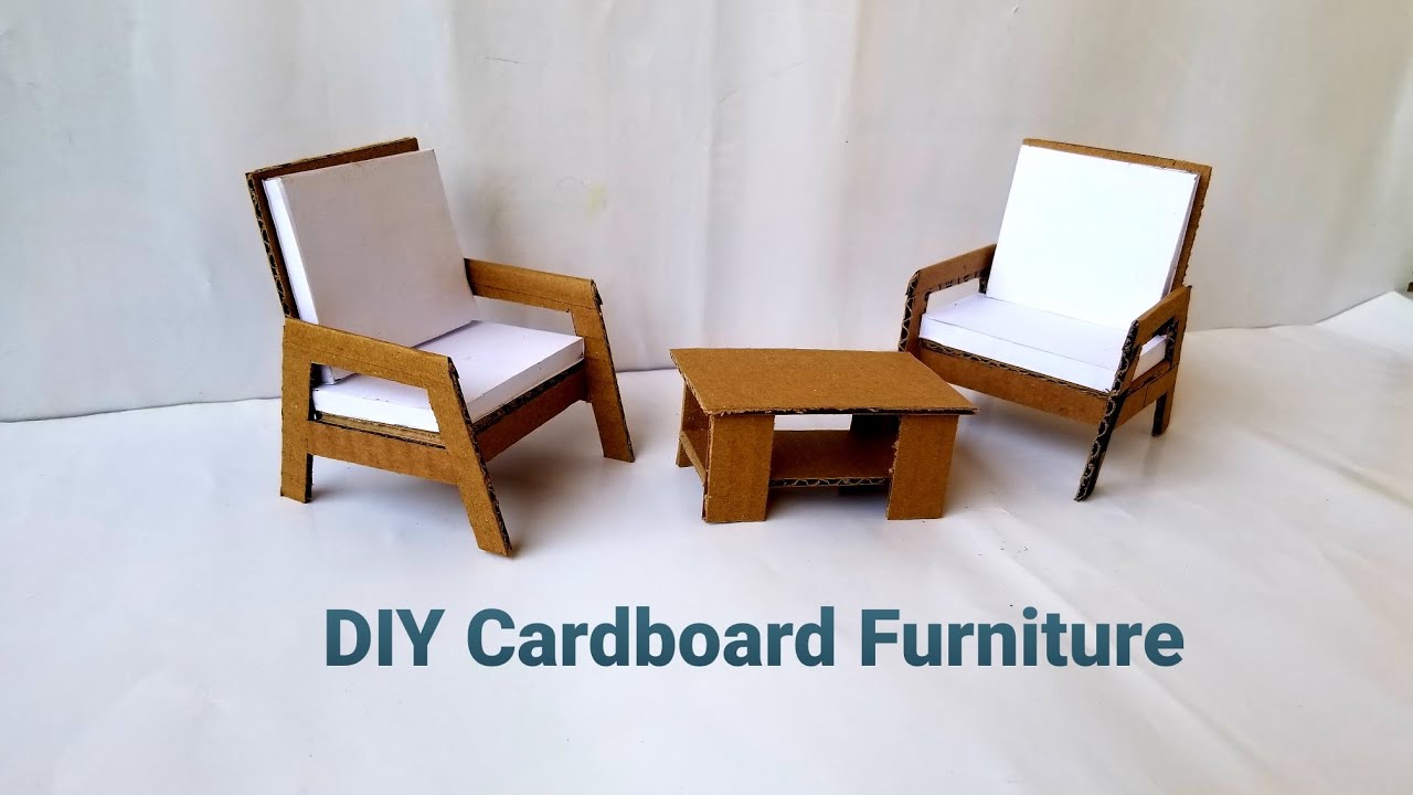 DIY Cardboard chair Model Making | How To Make Miniature chairs From ...