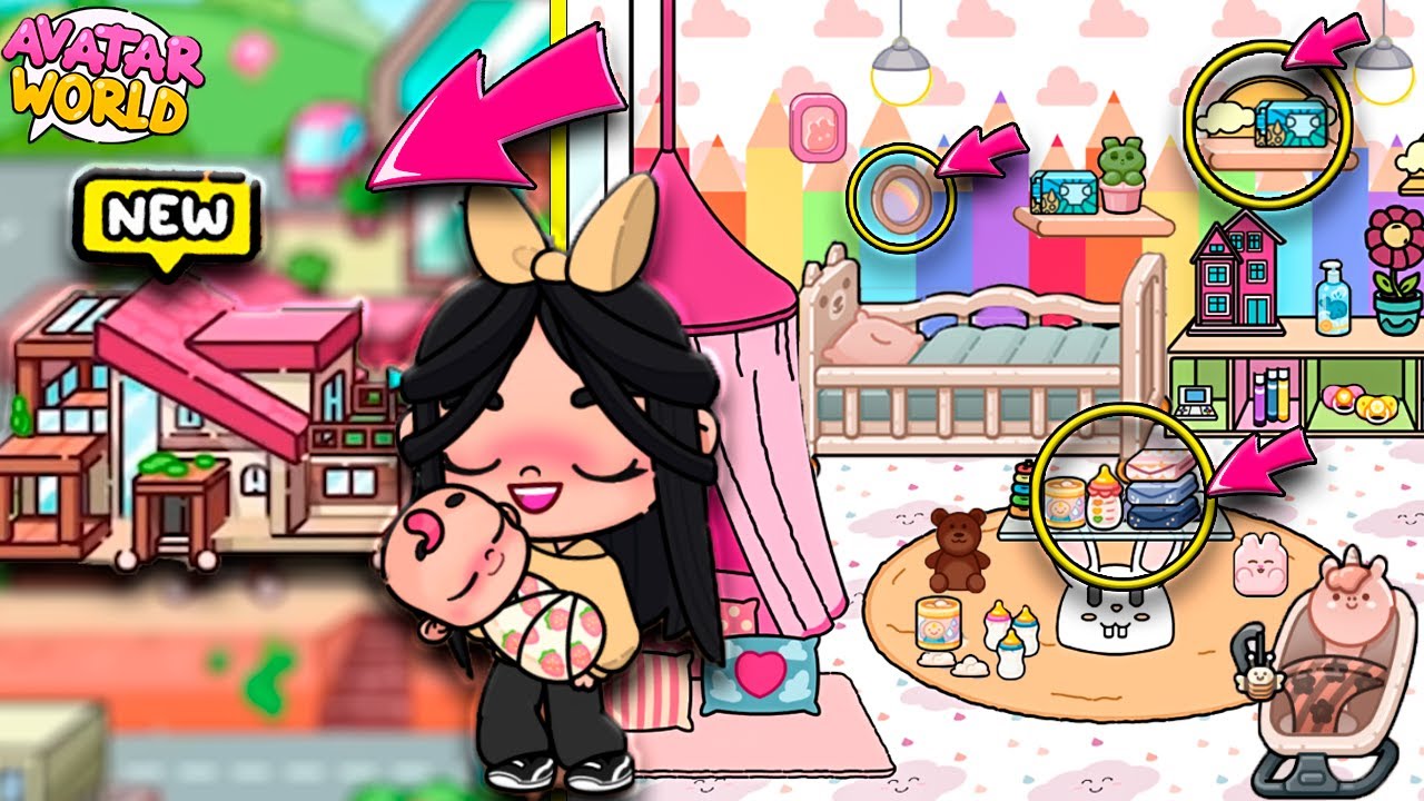DECORANDO LA NUEVA HABITACION DE MIS BEBES en AVATAR WORLD *NALA💞 - YouTube