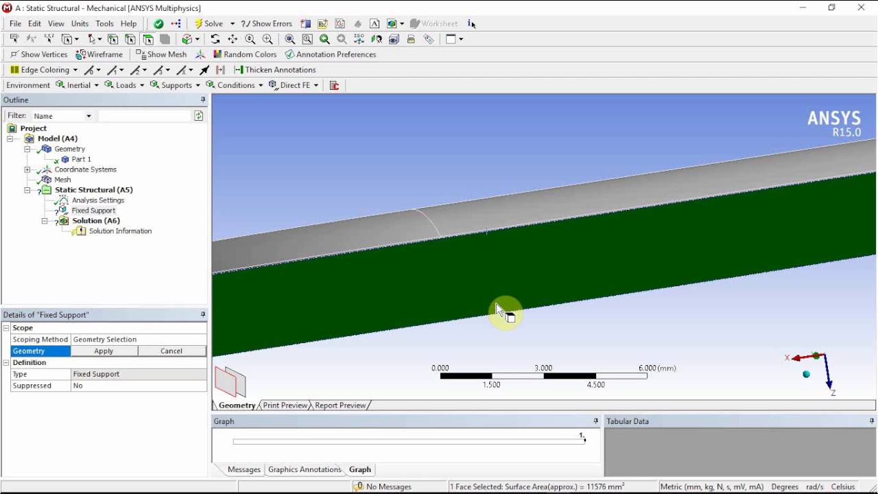 Ansys Workbench 15 Static structural_part 1 - Tutorial - YouTube