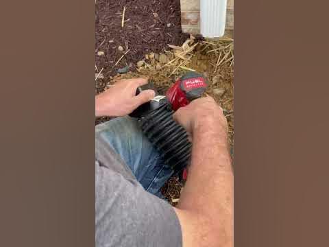 How to Bury Downspouts - YouTube