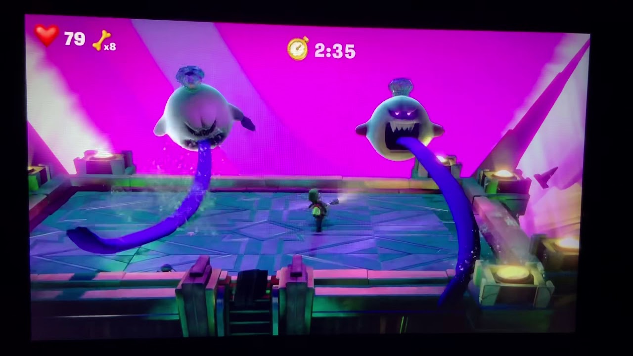 Luigi Mansion 3 : Luigi Dodge Double King Boo Tongue - YouTube