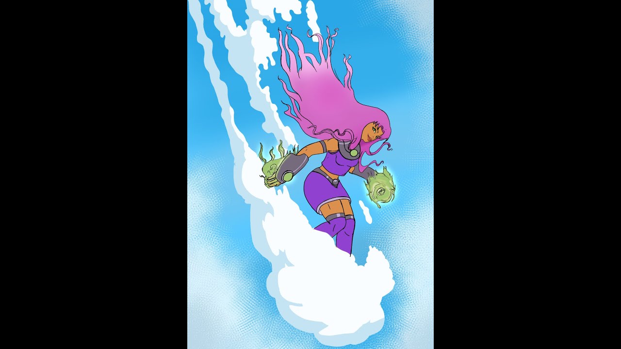 Starfire Teen Titans SPEEDPAINT Markus Pattern Draws - YouTube