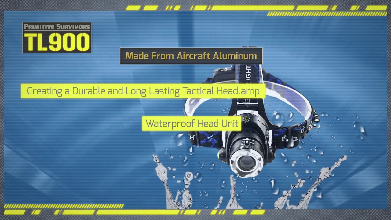 Tactical Flash light TL900 LED Headlamp by Primitive Survivors - YouTube