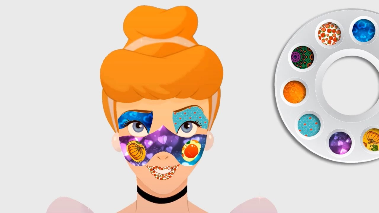 Disney Princess Cinderella Face Painting | Coloring Pages for Girls ...
