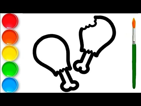 Drumstick Drawing, Painting and Coloring for kids and toddlers | Draw ...