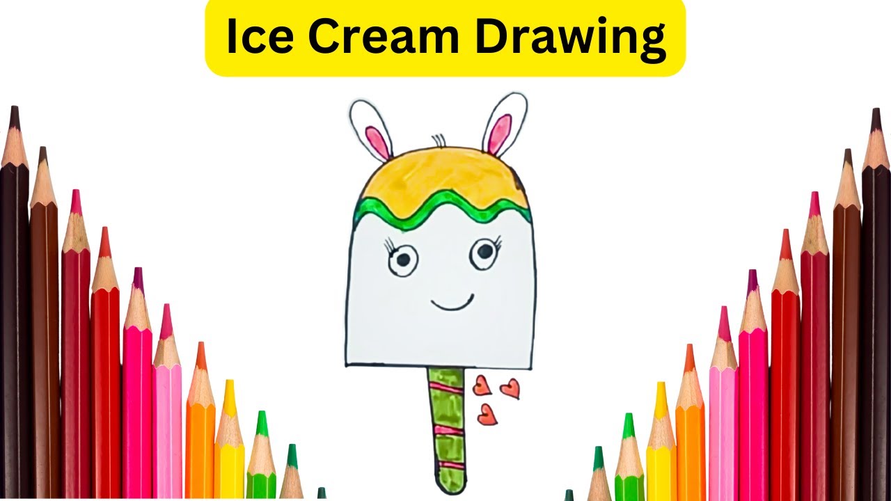 How To Draw A Cute Ice Cream | Draw Ice Cream For Kids | Step by Step ...