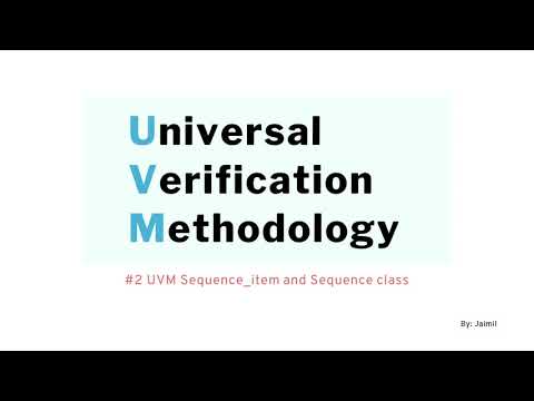 UVM Simplified (#9 UVM Sequence_item and Sequence Class) - YouTube