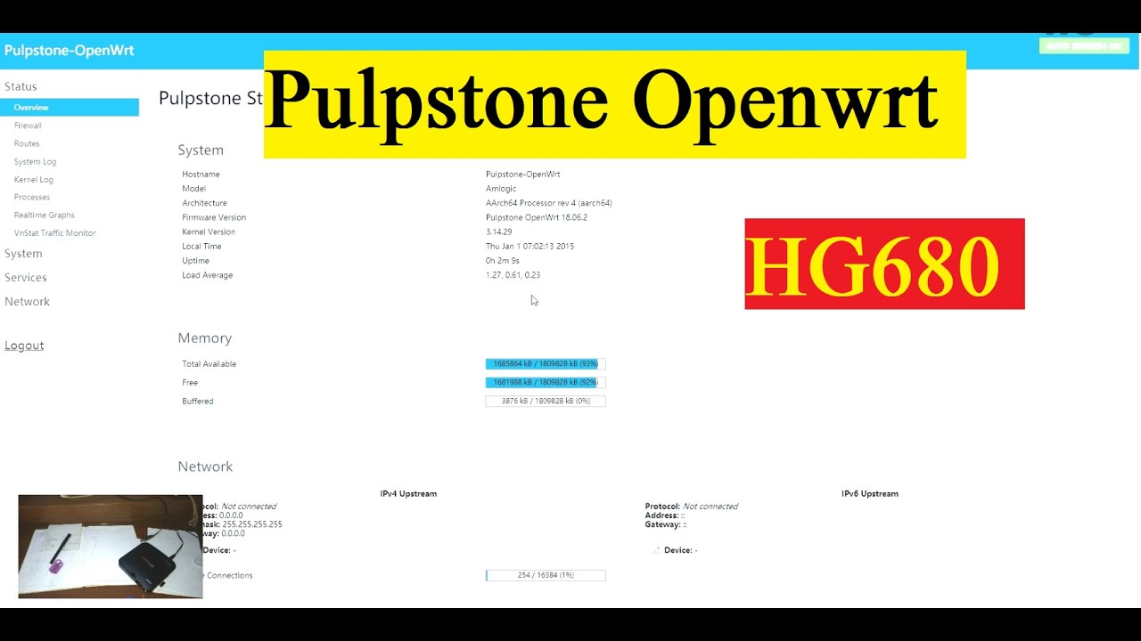 Cara instal Pulpstone Openwrt di stb HG680 - YouTube