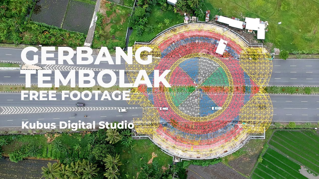 Gerbang Tembolak Pelangi Mataram Drone Footage FREE TO USE - Kubus ...