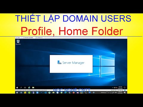 Cấu hình roaming profile, home folder, folder redirection window server 2016 - YouTube
