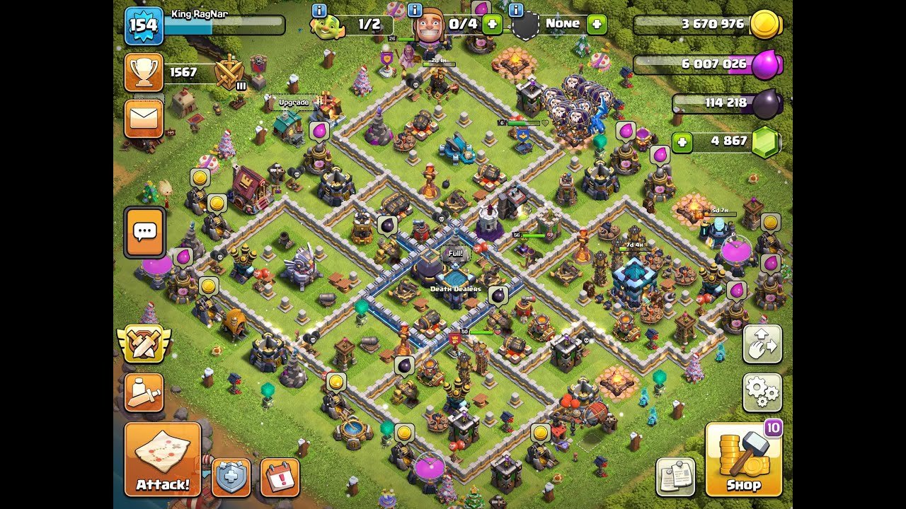 clash of clans : Fixing rushed base part 1 stream - YouTube