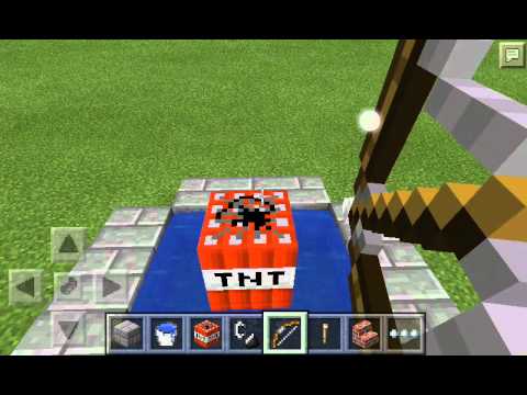 how to make a tnt cannon and dispenser on mcpe - YouTube