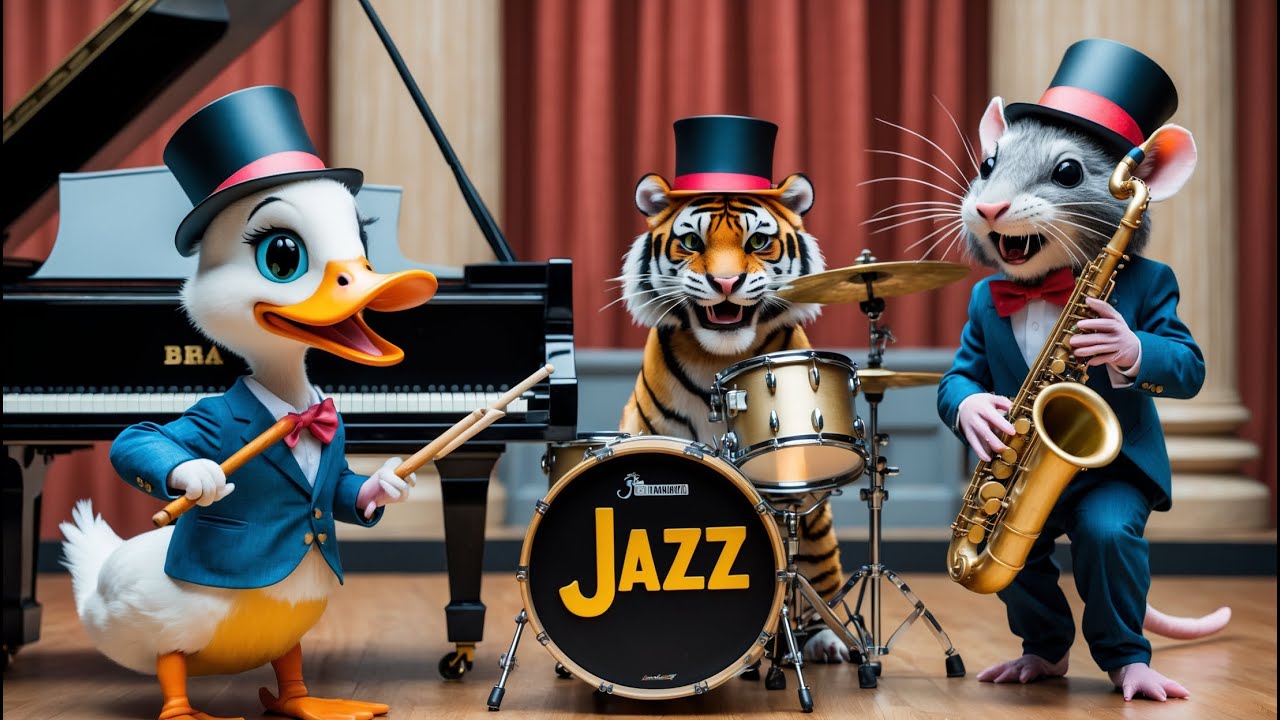 🎷🦊🎷 Incredible Animal Jazz Band Plays Upbeat Dixieland Jazz. 4K UHD ...