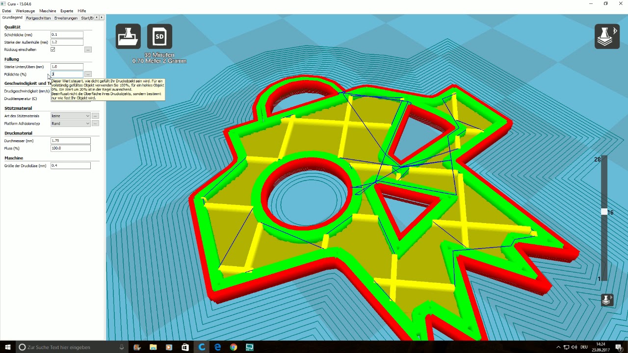 Cura Software ★ Ausführlich gezeigt und erklärt #02 german HD★ Slicer ...