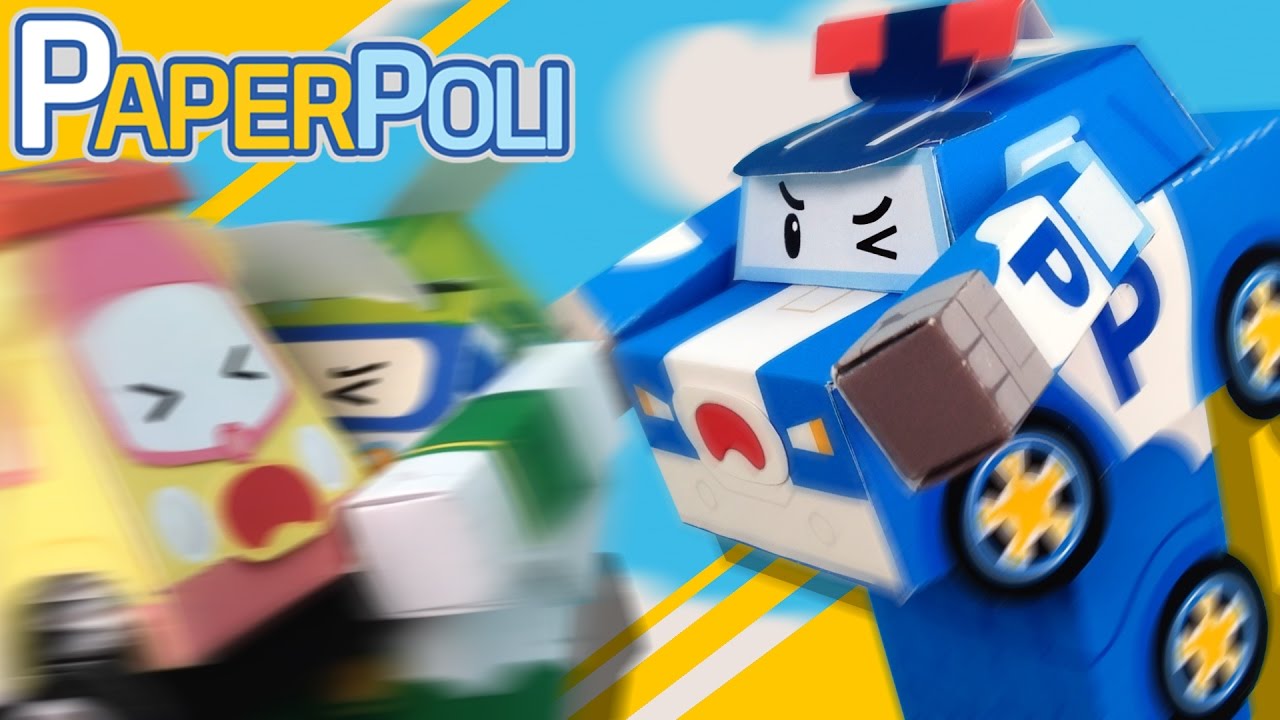 23.The spring tire, POP-POP Part 2 | Paper POLI [PETOZ] | Robocar Poli ...