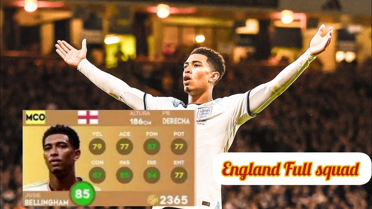 Dls24 new update• England Full squad players rating - YouTube