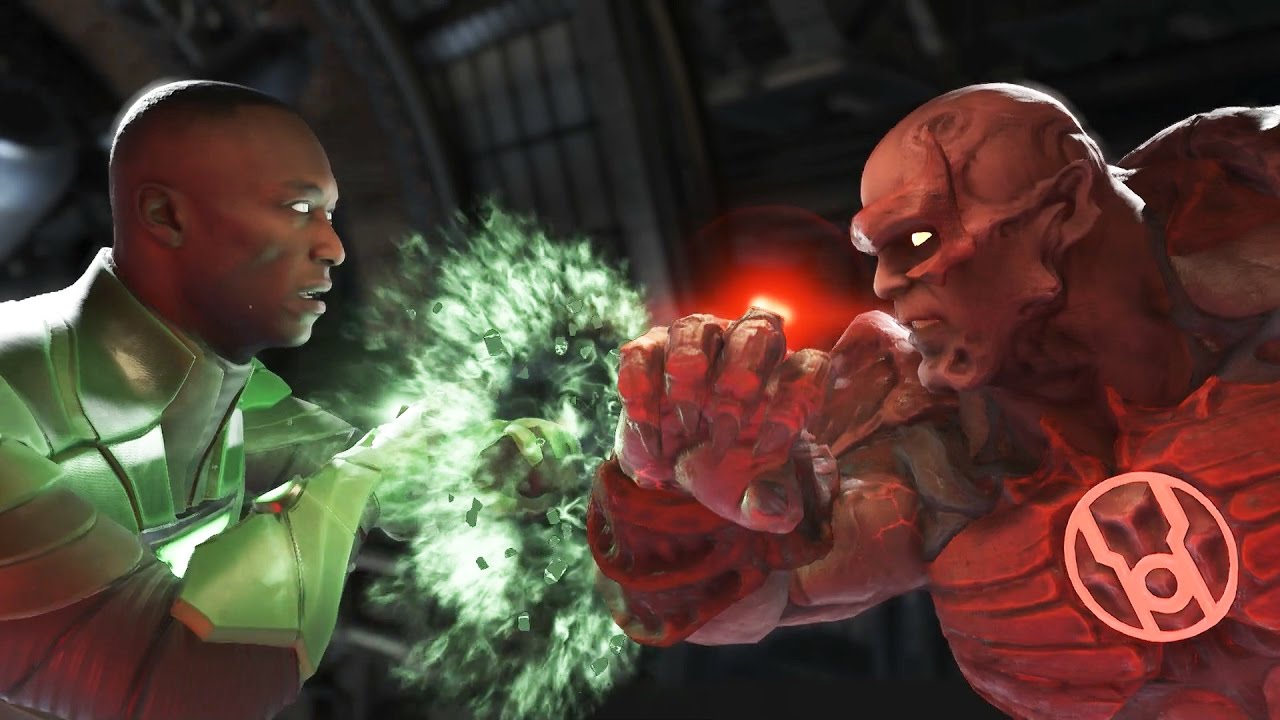 INJUSTICE 2 John Stewart vs Atrocitus/Green Lantern Clash Dialogue ...