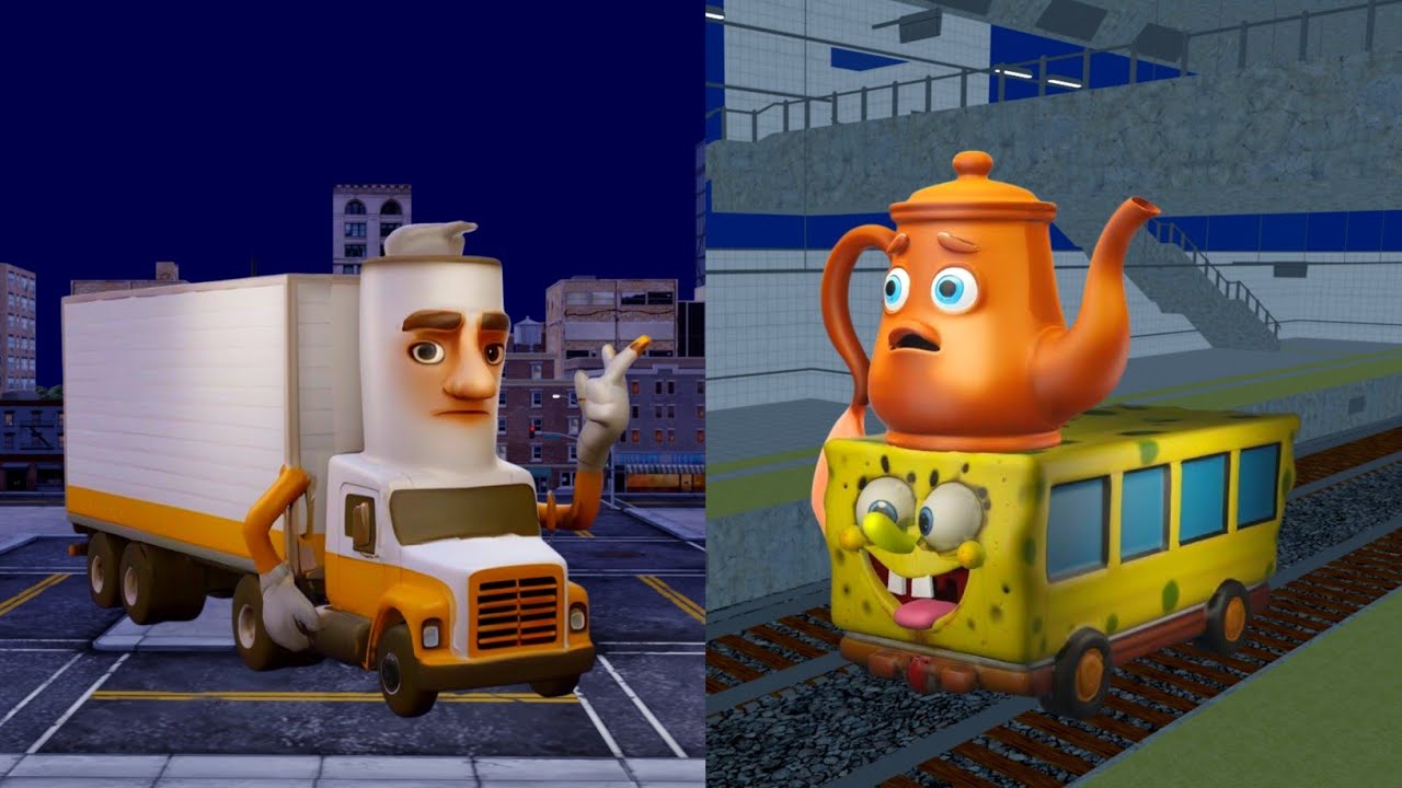 There's Horror Secret Place Truck Dud Udud Brainrot VS Bus Ta Ta Ta ...