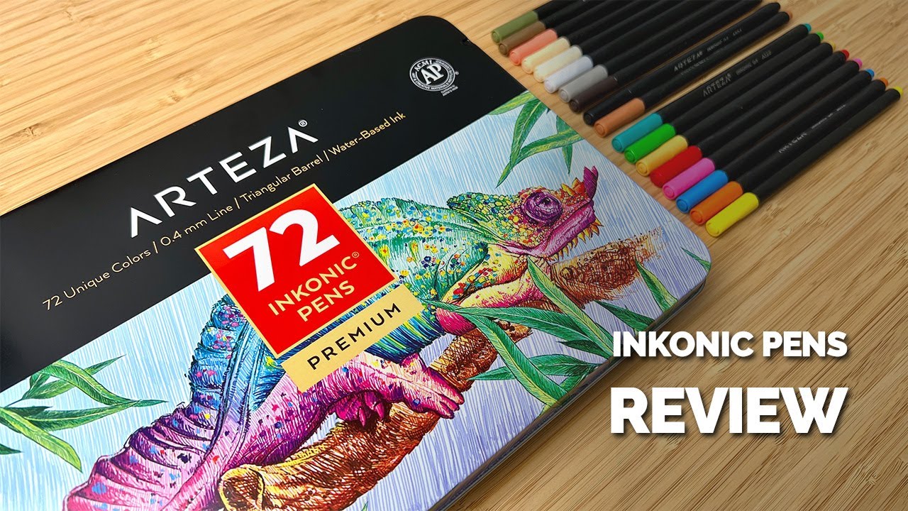 Arteza Inkonic Pens Review - Painting my cat in a Katkin box! - YouTube