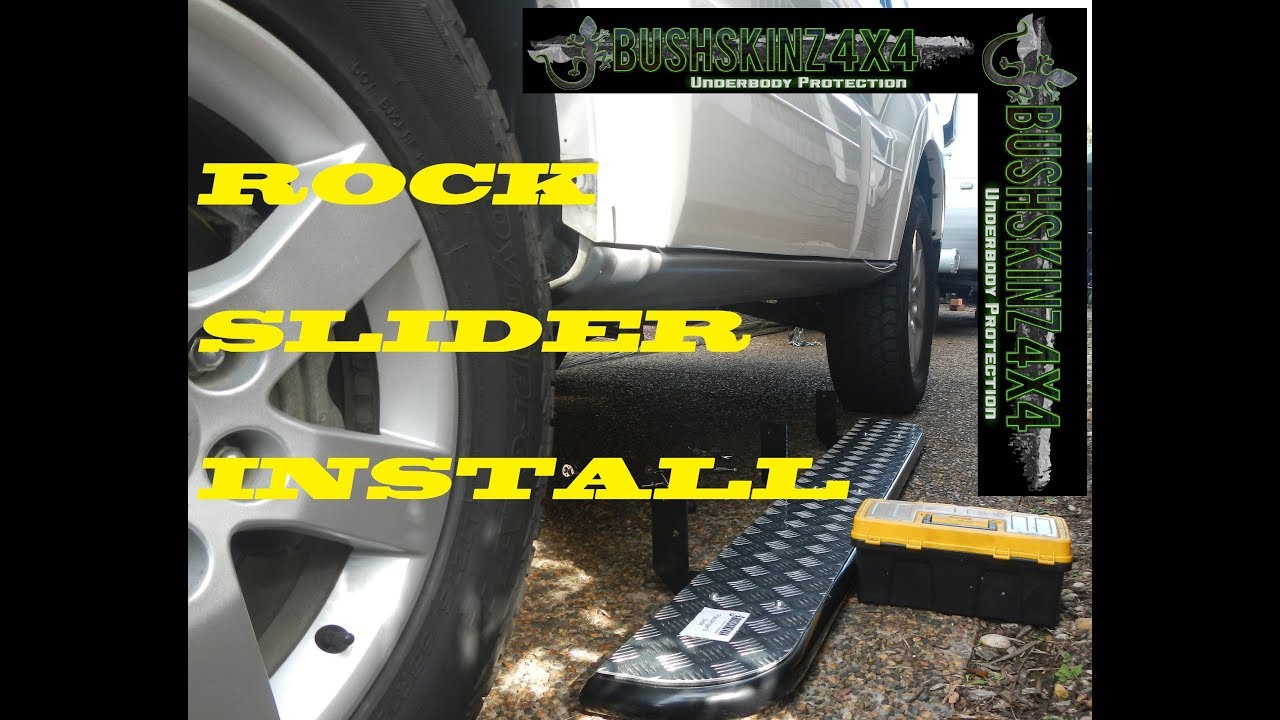 Pajero Rock Slider install - BushSkinz - YouTube
