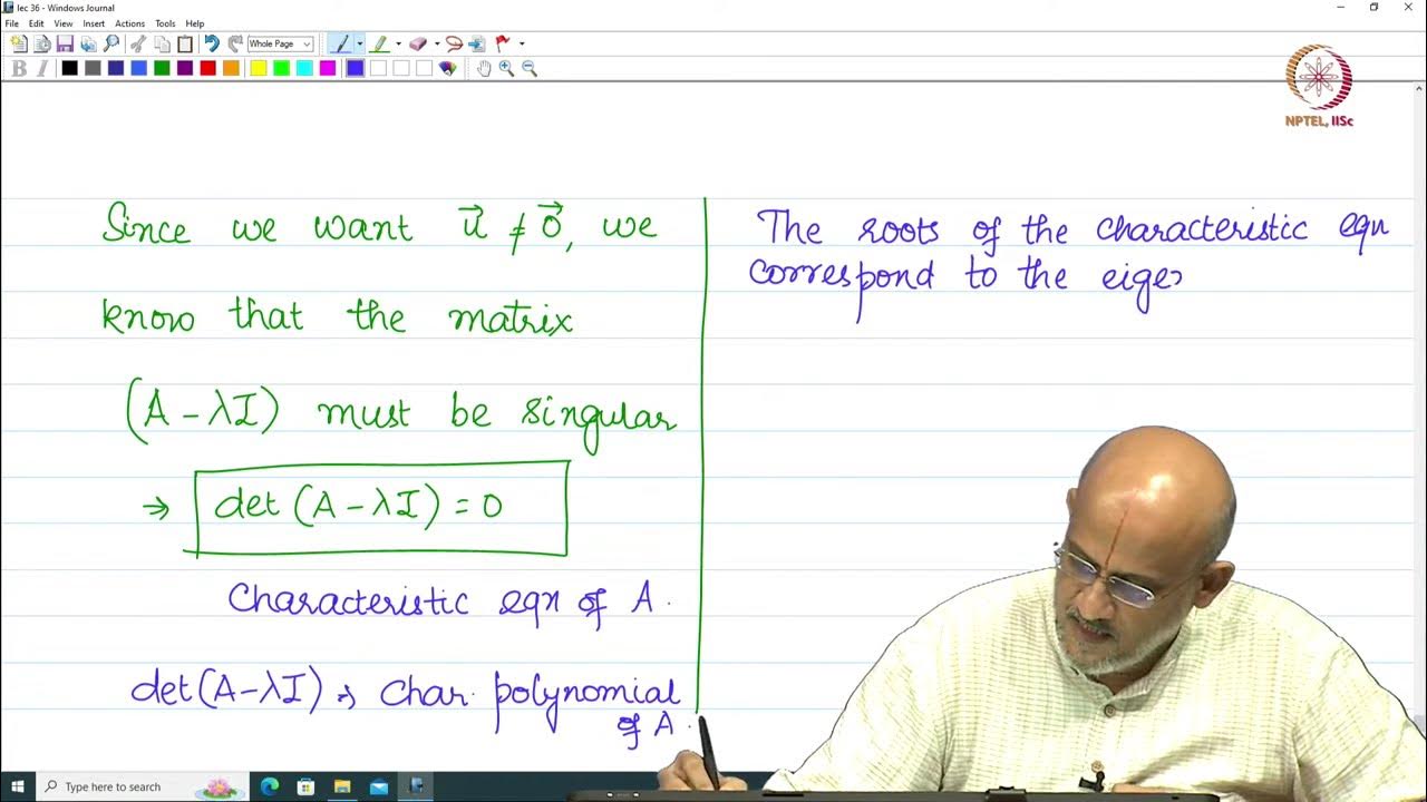 Lec 50 Eigendecomposition - YouTube