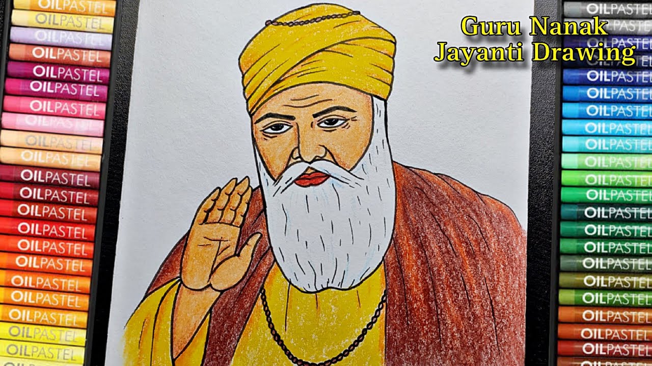 Guru Nanak Drawing : How To Draw Guru Nanak Dev Ji | Guru Nanak Jayanti ...