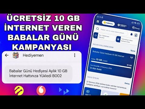 ÜCRETSİZ 10 GB İNTERNET KAMPANYASI TÜM HATLAR VODAFONE - TURKCELL | bedava internet