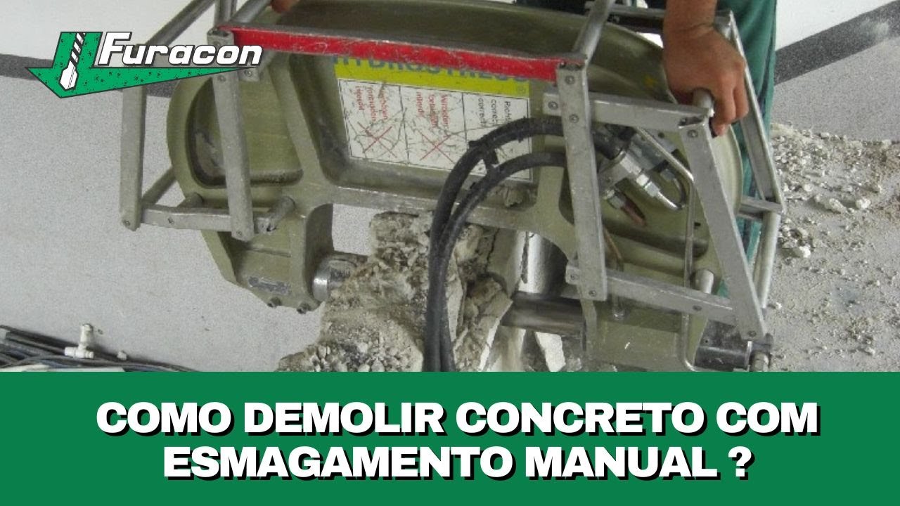 como demolir concreto com esmagamento manual? - YouTube