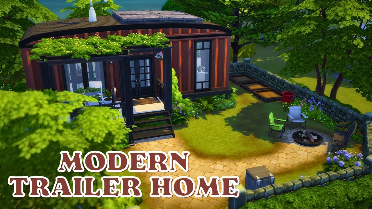 MODERN TRAILER HOME || The Sims 4: Speed Build - YouTube