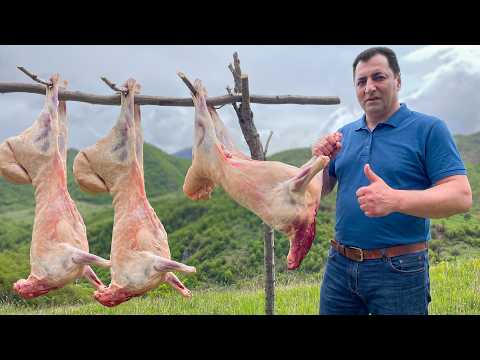 Dağlarda Kuzu Pişirme Geleneksel Köy Yemekleri!