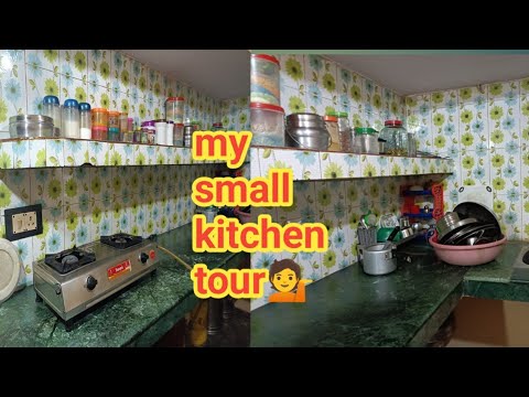 Non modular kitchen tour/Indian kitchen tour/middle class kitchen tour ...
