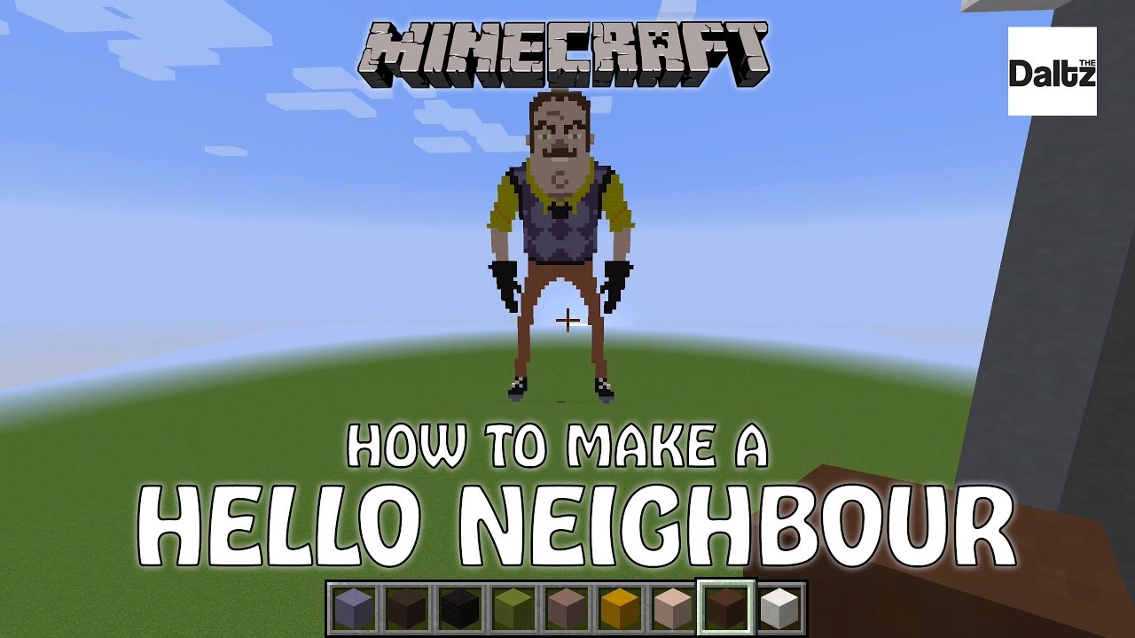 Minecraft Pixel Art - Hello Neighbour - YouTube