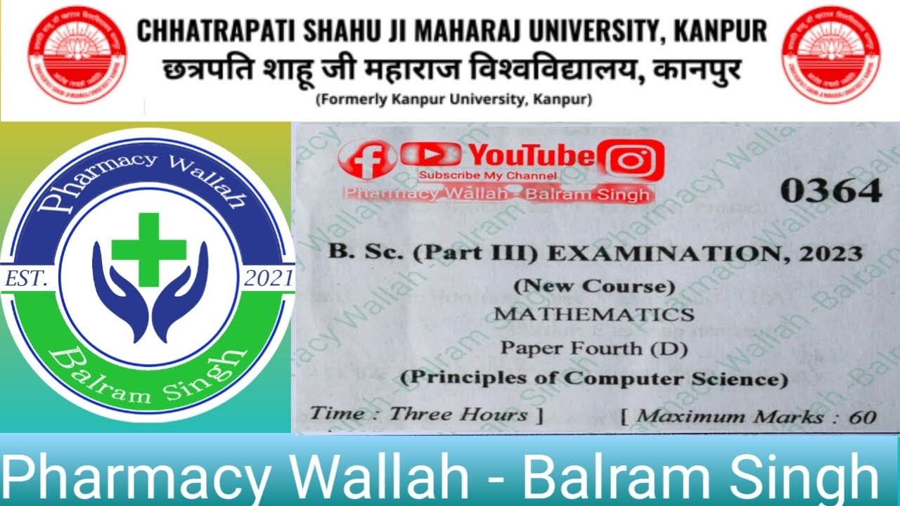 BSc Mathematics Paper Fourth ll Principal of Computer Science ll 3rd ...