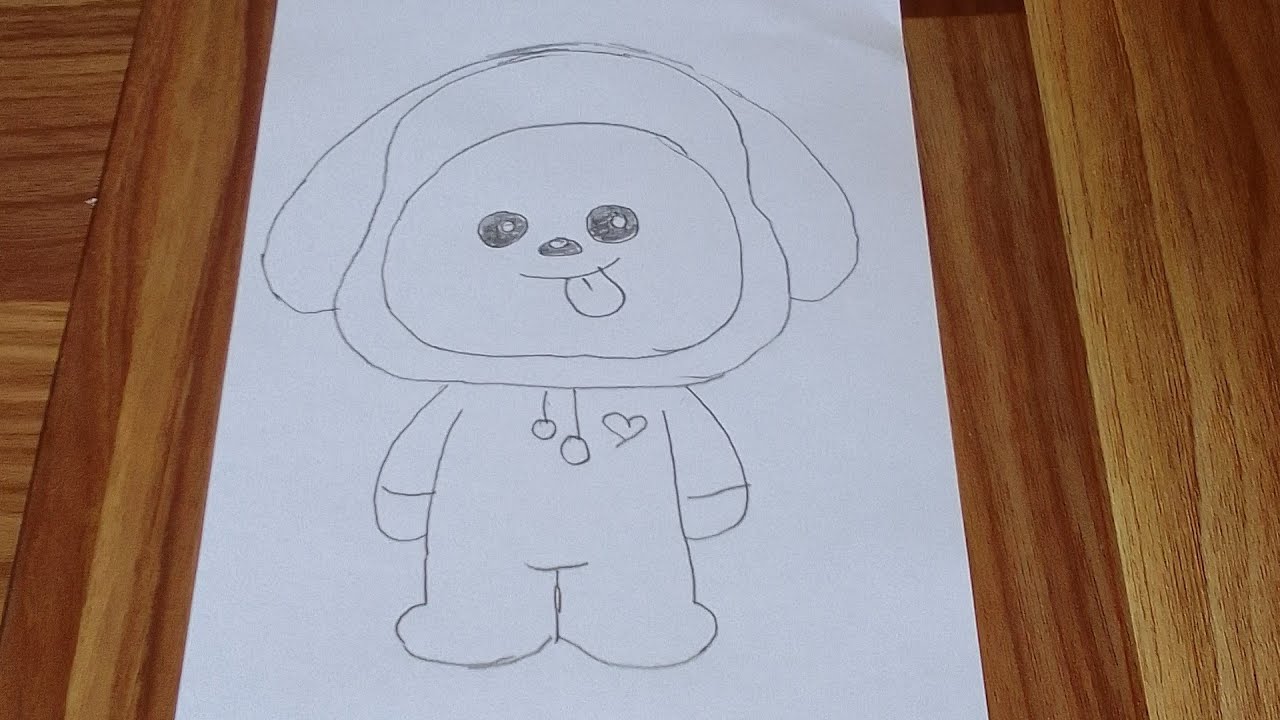 How to Draw BT21 Chimmy /very easy pencil drawing - YouTube