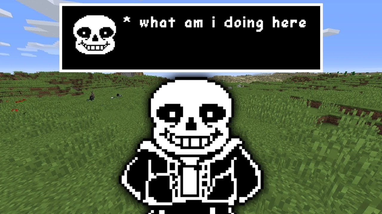Playing Minecraft as Sans Undertale - YouTube