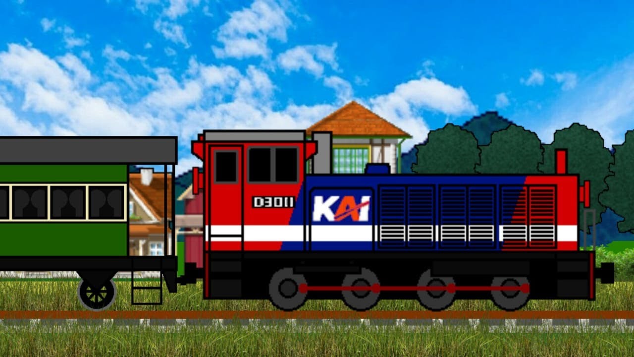Kereta api Wisata Ambarawa Ft Lokomotif D301 RnB (Dengan Animasi Roda ...