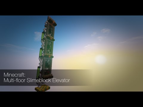 Minecraft: Up and Down Multi-floor Slimeblock Elevator - YouTube