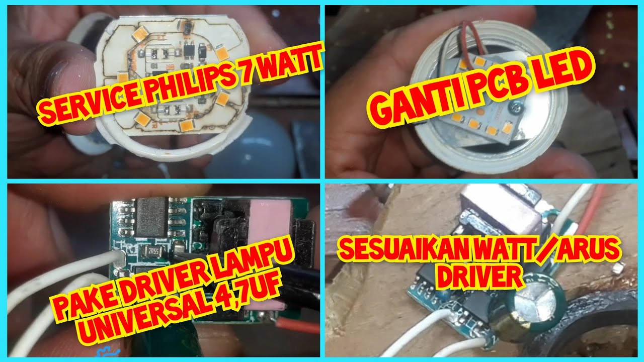 Service Lampu Led Philips 7 watt - YouTube
