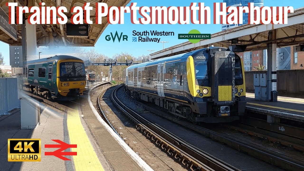 Trains at Portsmouth Harbour (4th May 2024) - YouTube