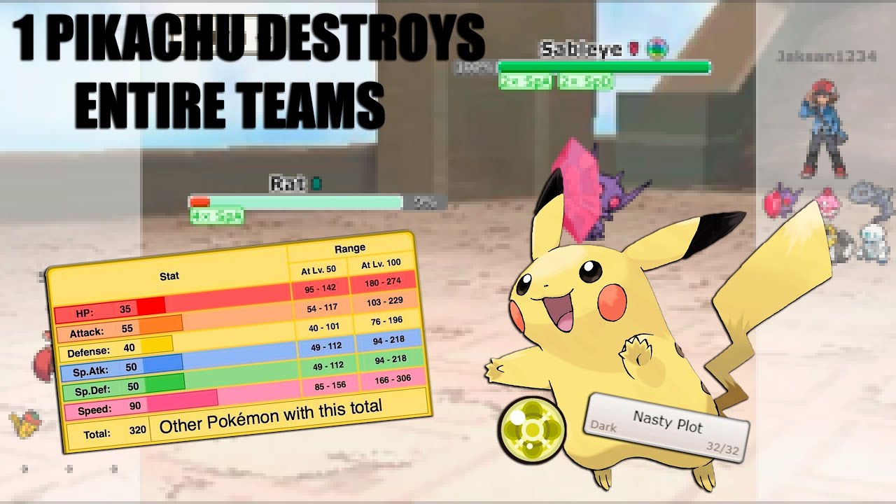 LIGHT BALL PIKACHU DESTROYS ANYTHING GOES | Pokemon Showdown - YouTube