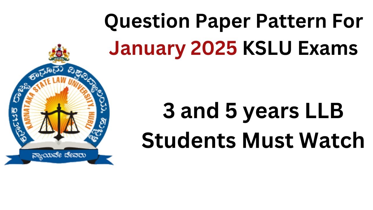 Question Paper Pattern For January 2025 KSLU Exams | WhatsApp for ...