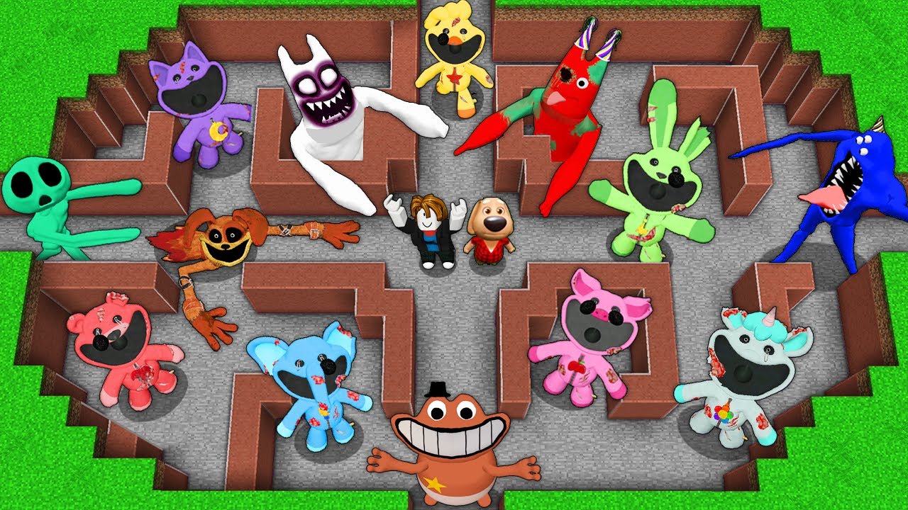 SURVIVAL inside UNDERGROUND MAZE VS ZOONOMALY and Smiling Critters ...