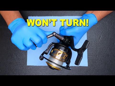 How to FIX ANY spinning REEL that WON'T TURN! - Fishing Reel Repair