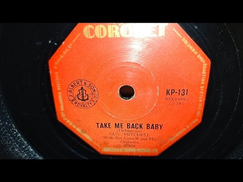 Take Me Back Baby. Guy Mitchell. CBS Coronet 78rpm Shellac Record from ...