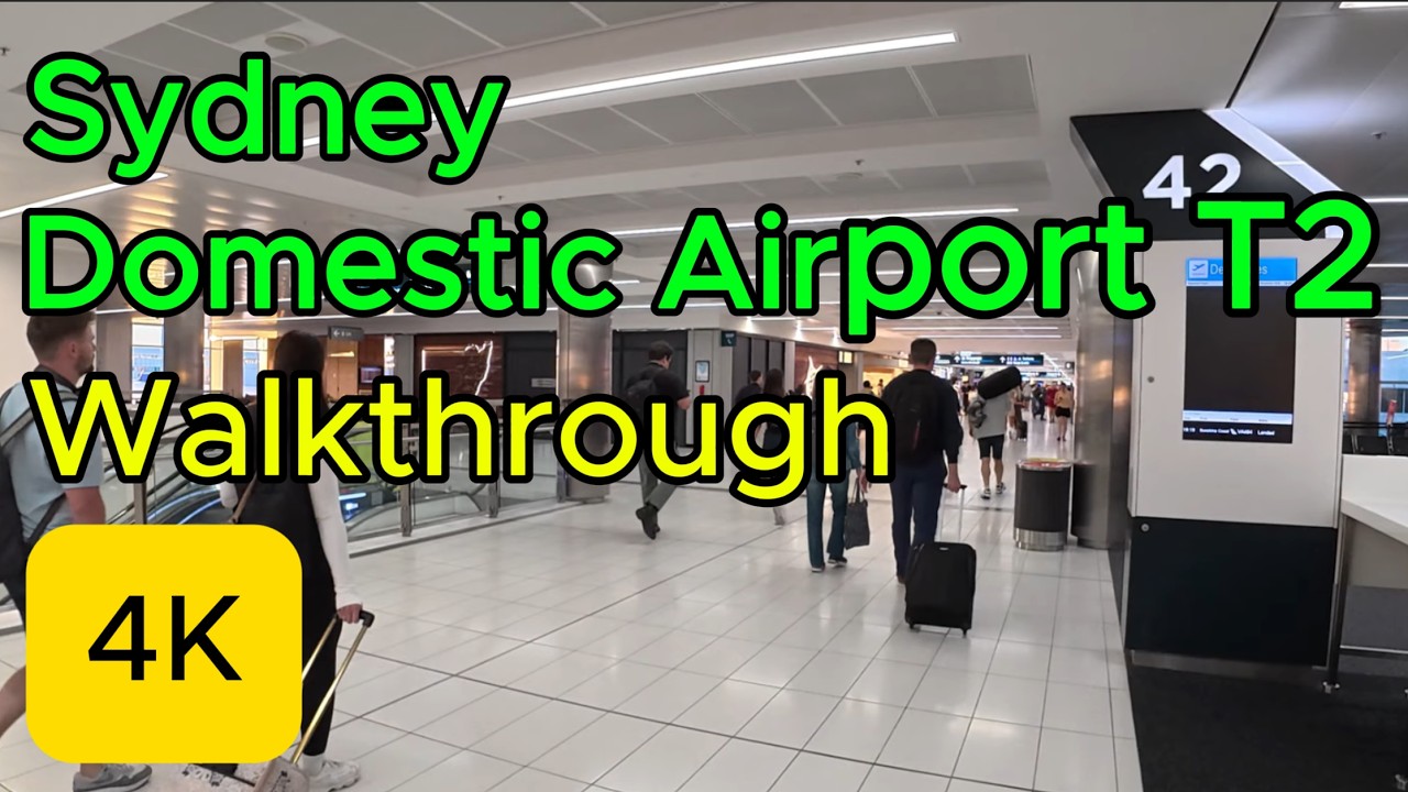 Sydney Domestic Airport T2 Walkthrough | 悉尼国内机场T2全程漫步导览[4K] - YouTube