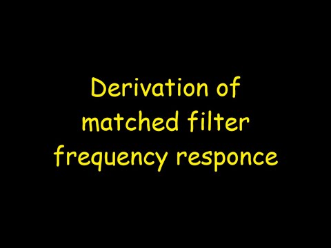 Derivation of frequency response of matched filter - YouTube