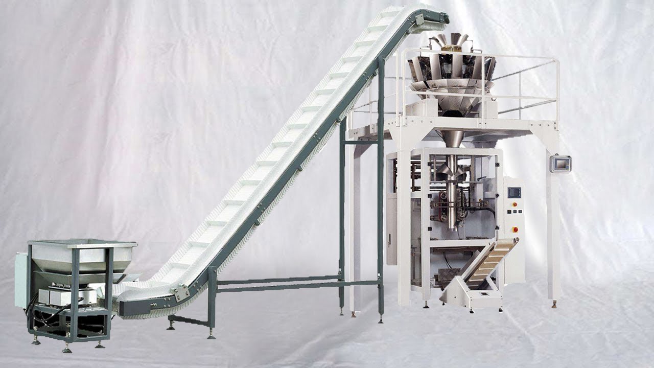 crispy snack food bagging equipment tilted bags packaging machinery ...