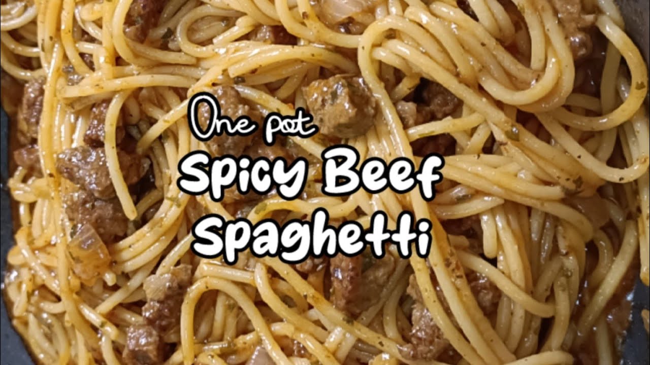 Spaghetti Goreng Daging Pedas - YouTube