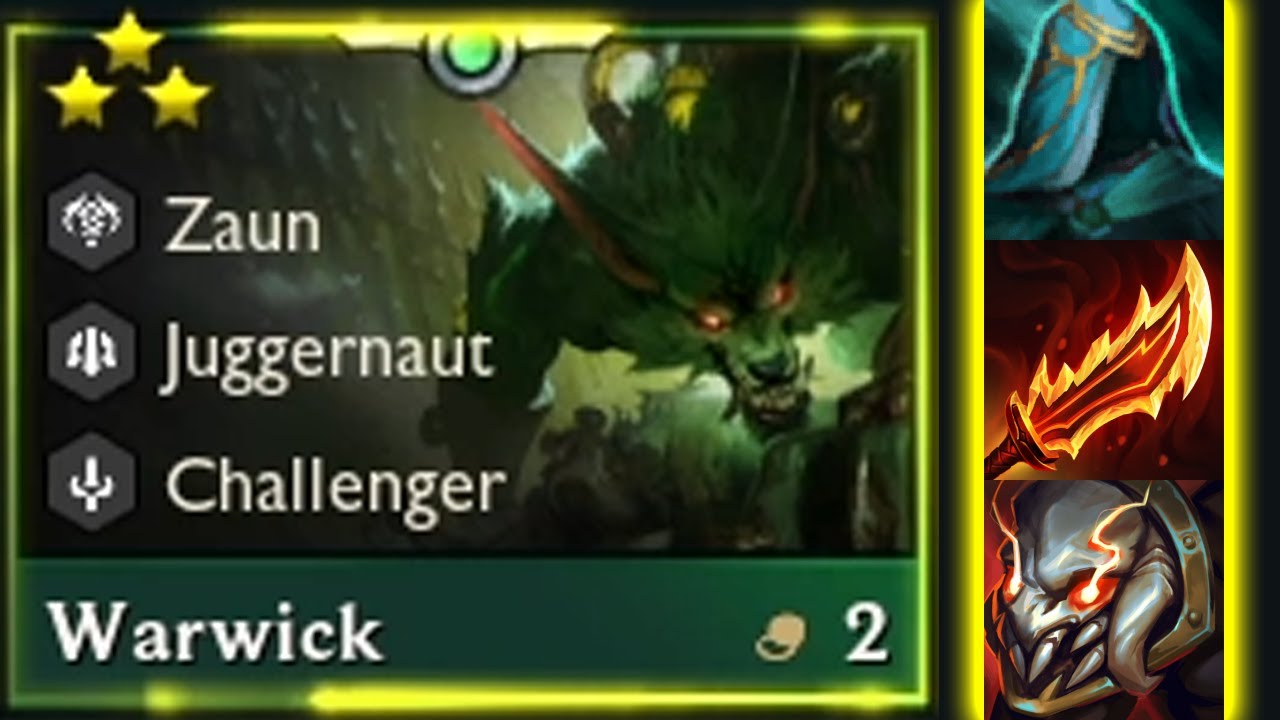 3 Star Warwick Is The Best 2 Cost Unit Tft Set 9 Youtube