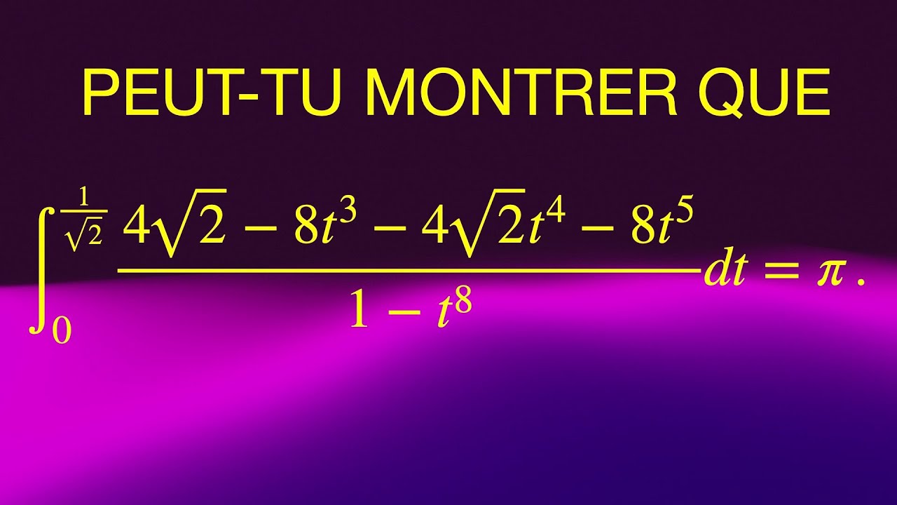 Une intégrale difficile qui conduit à π | Revue des techniques d ...